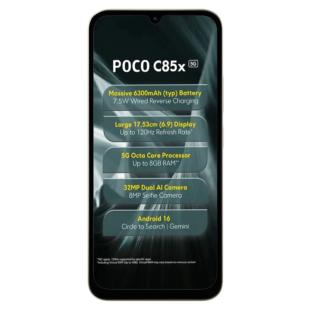 Xiaomi Poco C85x Price in Bangladesh 2026, Specs & Review | MobileDokan