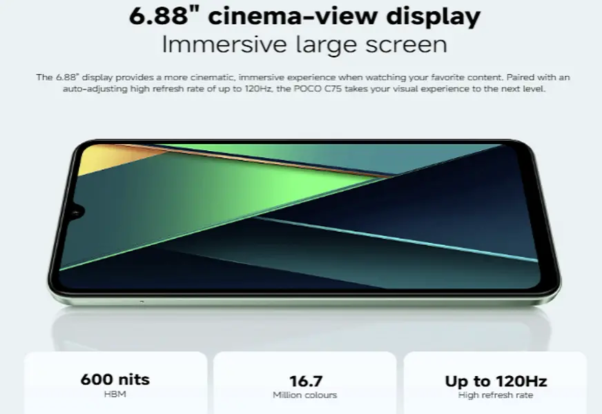 Xiaomi Poco C75 Price in Bangladesh 2025, Specs & Review | MobileDokan